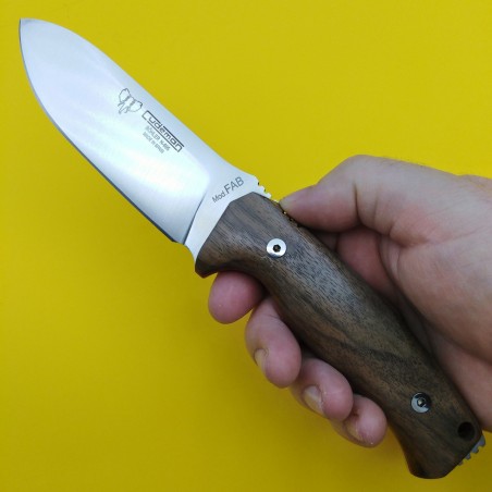 Couteau bushcraft chasse Cudeman mod FAB I en noyer et acier bohler ...